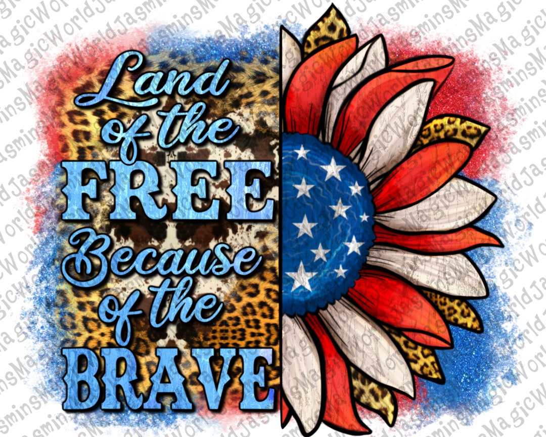 Patriotic Sunflower Land of the Free PNGUSA Western - Etsy