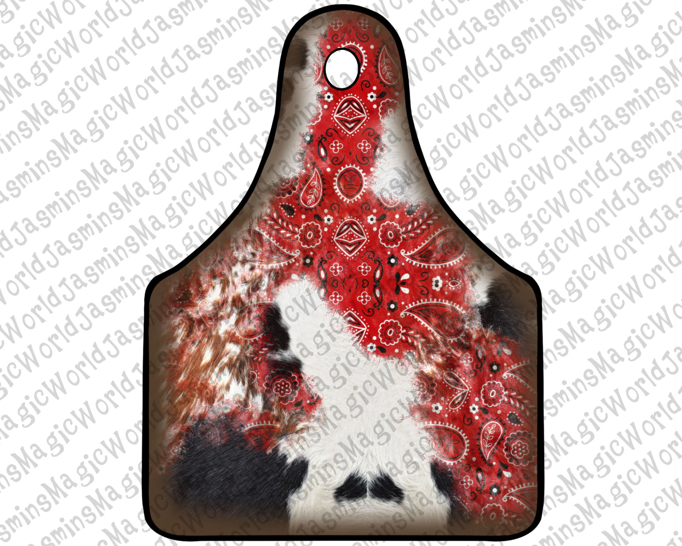 Leopard Cowhide Western Lilly Aztec and Serape Cow Tag Design - Etsy