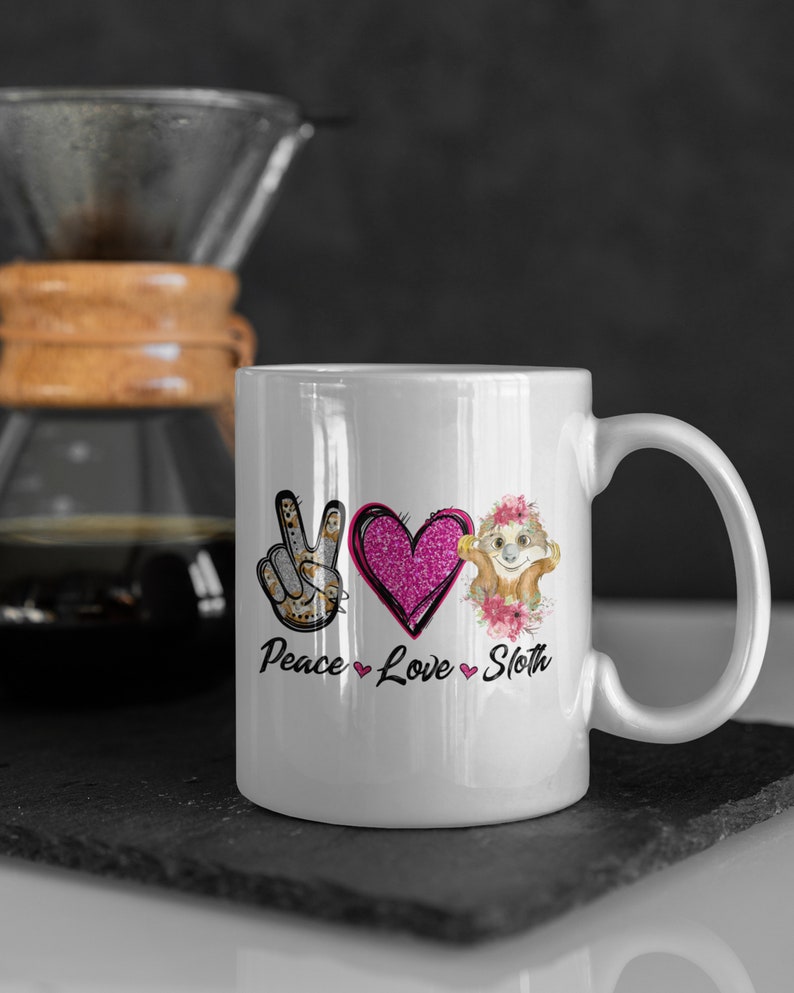 Peace Love Sloth Png Sublimation Download Sunflower Png - Etsy