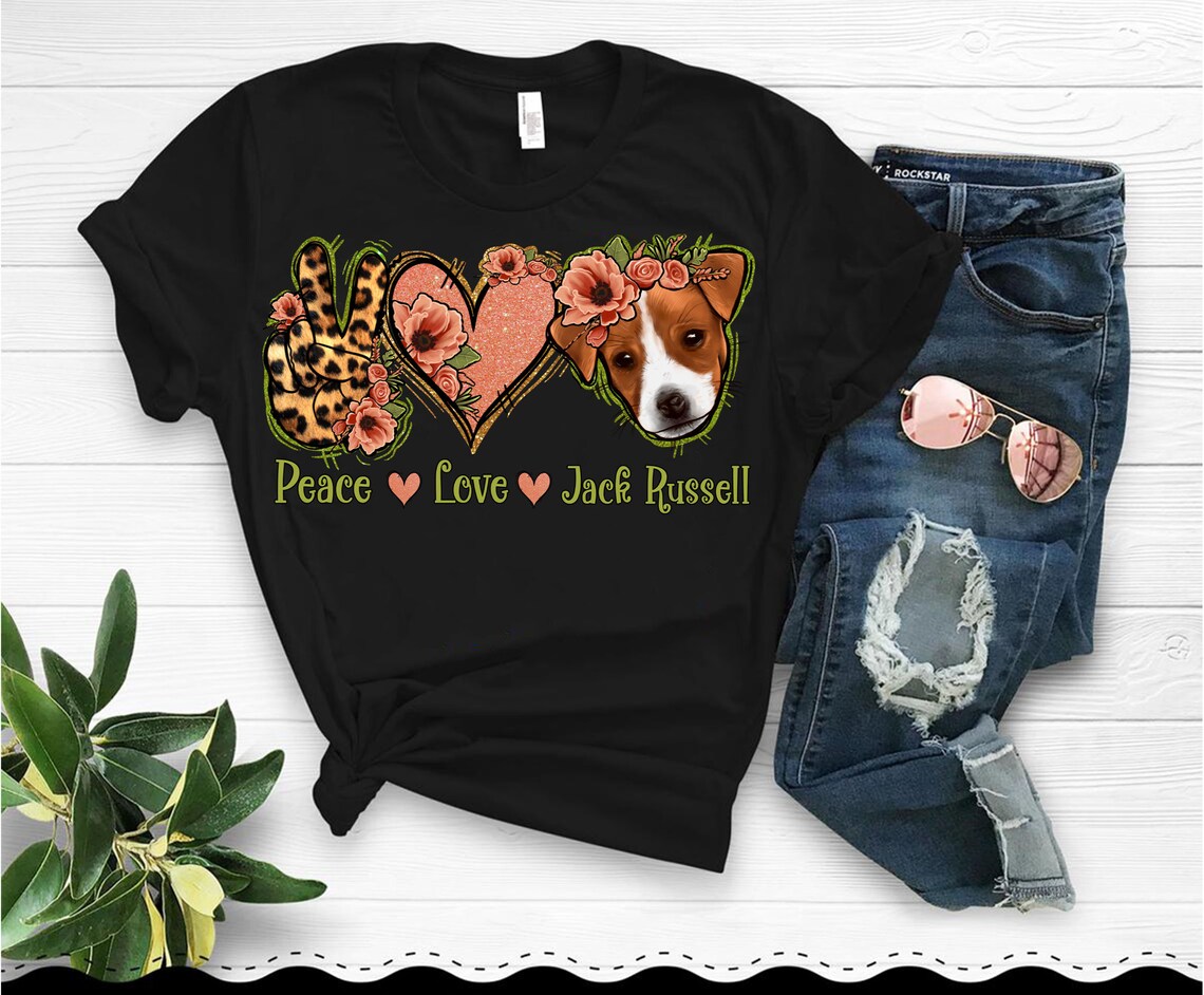 Peace Love Jack Russell Sublimation Png Digital Download Jack - Etsy
