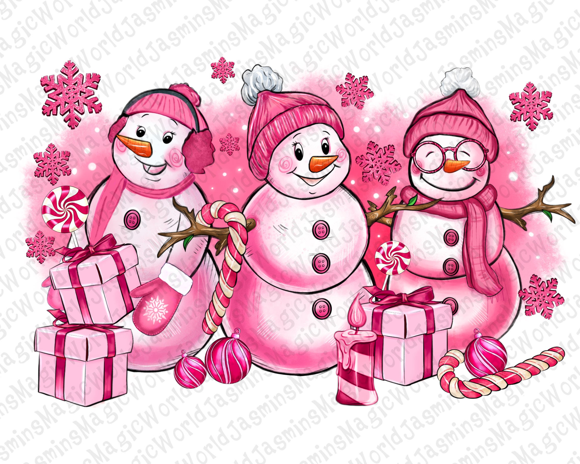 Pink Snowman