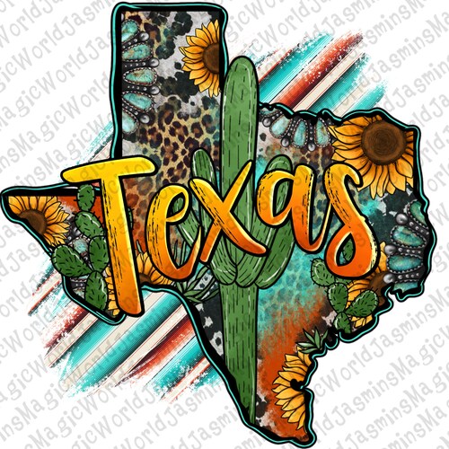 Texas Png Sublimation Design Download Leopard Texas - Etsy