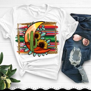 Turquoise Desert Moon Serape Background Png Western Moon Png - Etsy