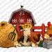 Red Barn Farm Animals PNG Farm Life Pngfarmer Life - Etsy