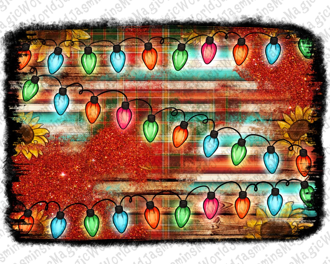 Christmas Sunflower Serape Distressed Background Png Western - Etsy