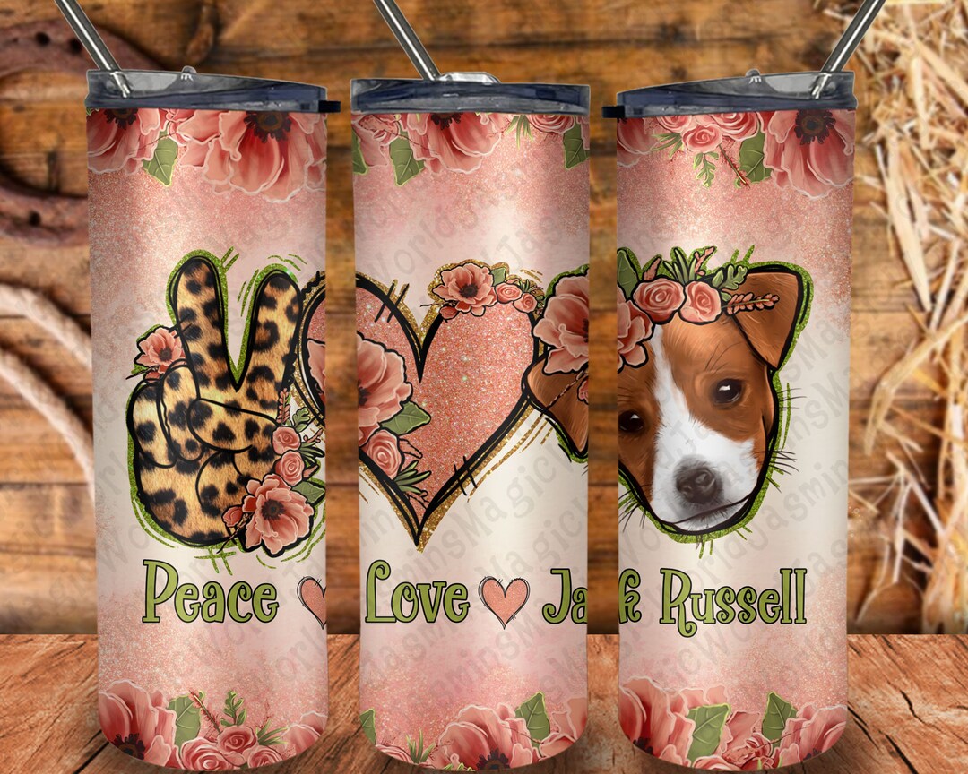Peace Love Jack Russell 20oz Skinny Tumbler Png Sublimation - Etsy