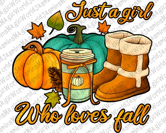 Just A Girl Who Loves Fall Background Sublimation Design - Etsy