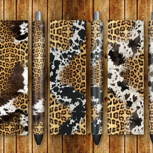 Gemstone Leopard Cowhide Serape Western Pen Wrap Sublimation - Etsy