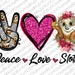 Peace Love Sloth Png Sublimation Download, Sunflower Png, Sublimation ...