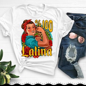 Hundred Percent Latina Strong Woman Png Sublimation Design - Etsy