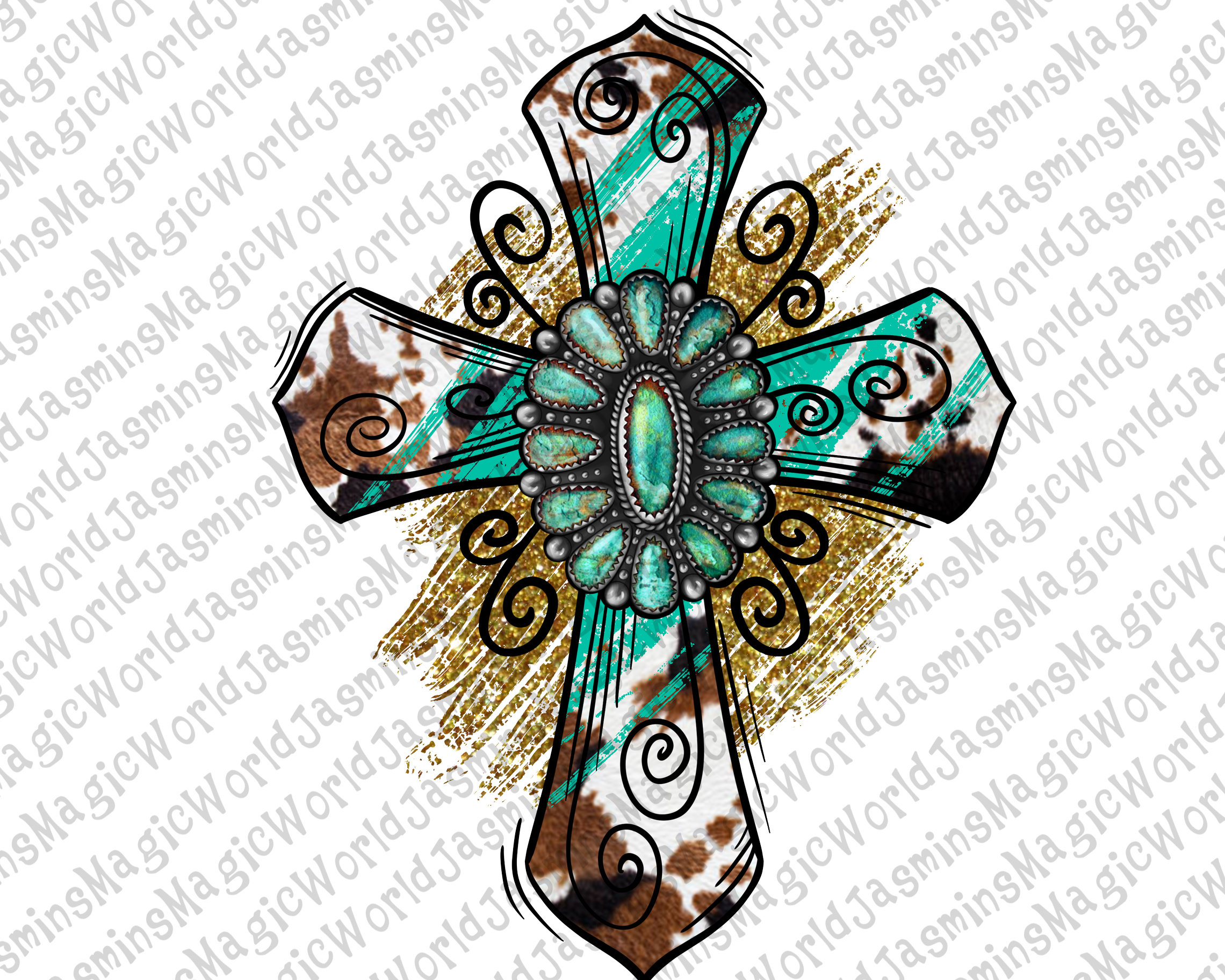 Turquoise Cross Clipart