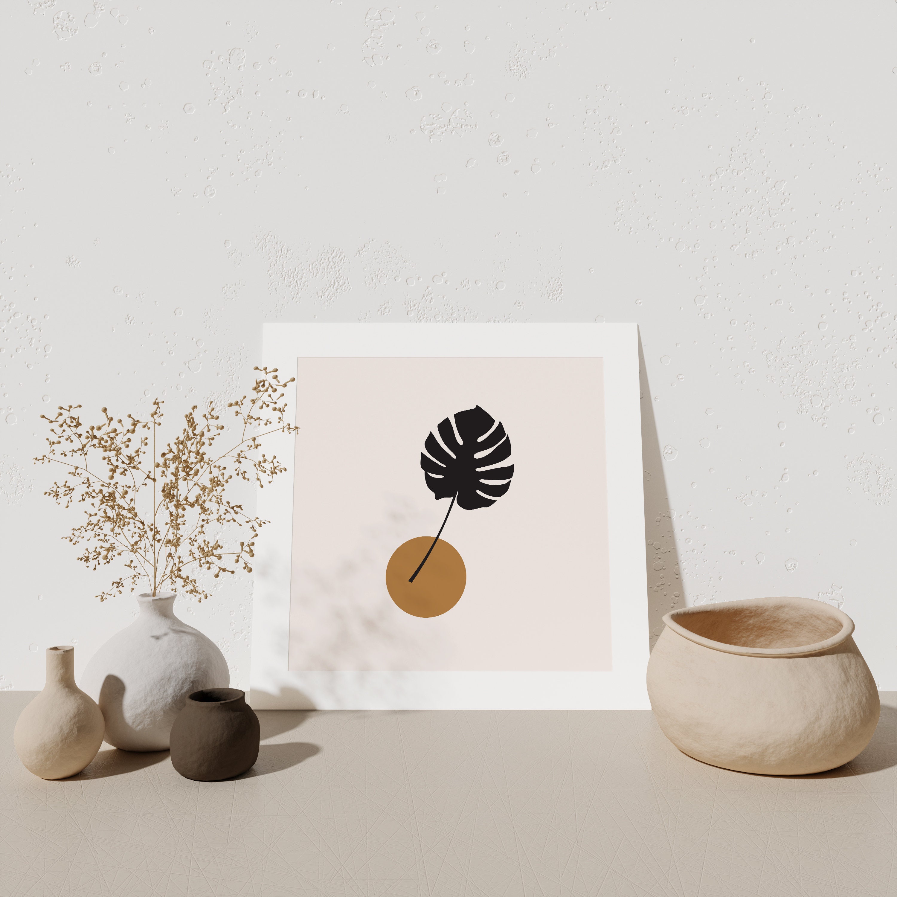 Printable Abstract Neutral Print Printable Boho Art Modern Downloadable ...