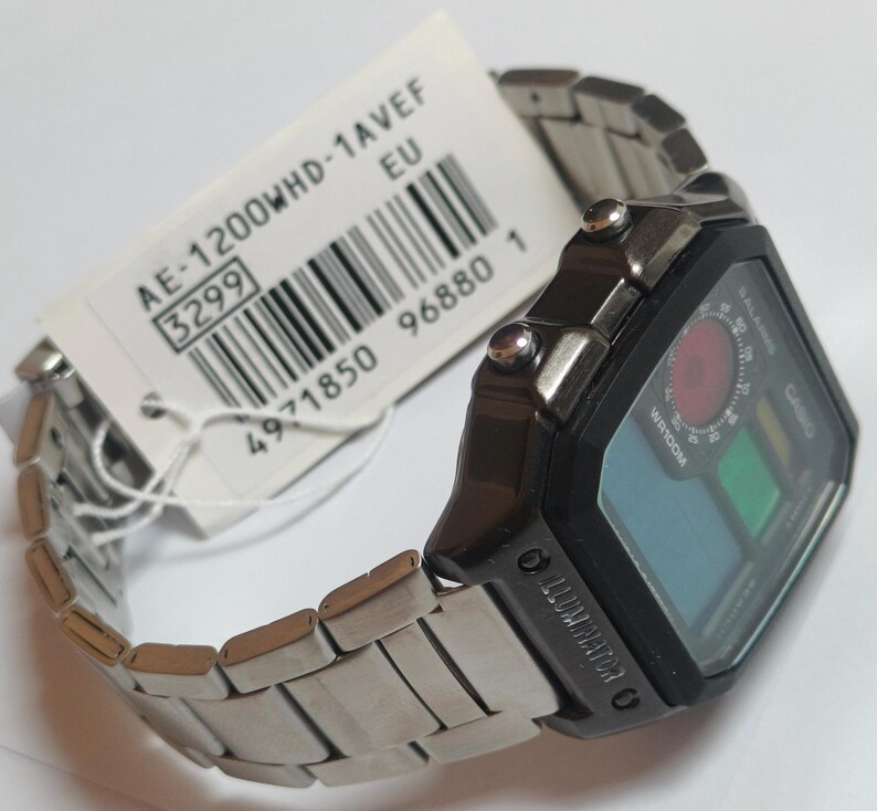 Casio AE-1200WHD Full Metal Dark Case Body World Time Illuminator ...
