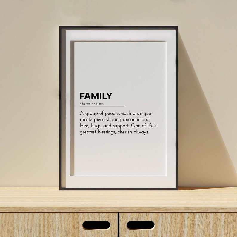 Family Definition Print, Family Quotes, Family Print, Family Wall Decor ...