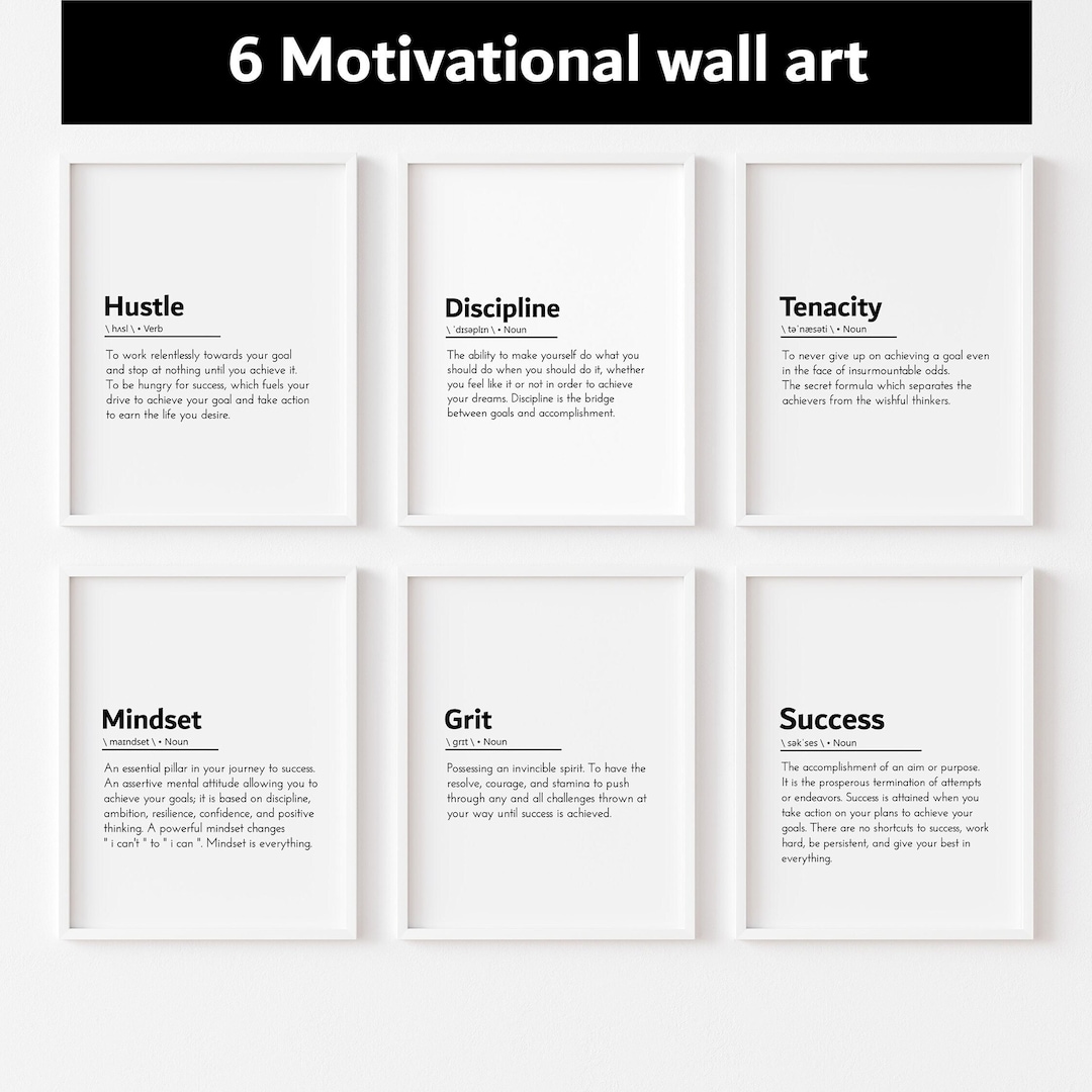 Cubicle Decor for Office Motivational Wall Art for Men Success Poster ...