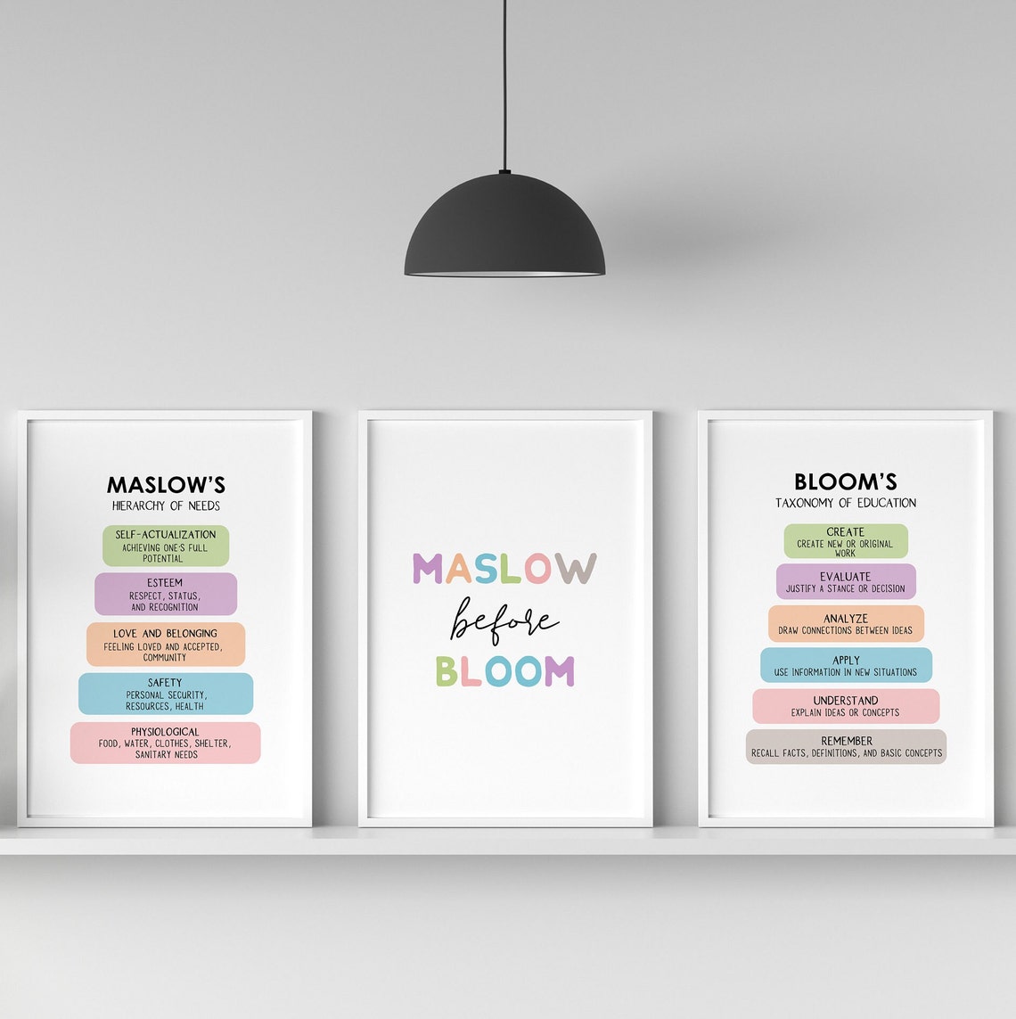 Maslow Before Bloom Maslow Hierarchy of Needs Bloom's Taxonomy ...