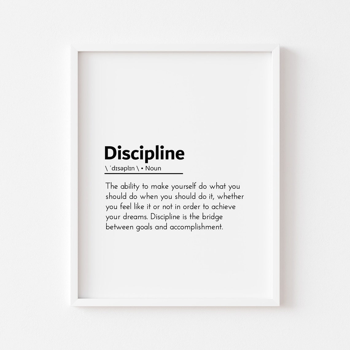Discipline Definition Cubicle Decor Discipline Poster Discipline Over ...