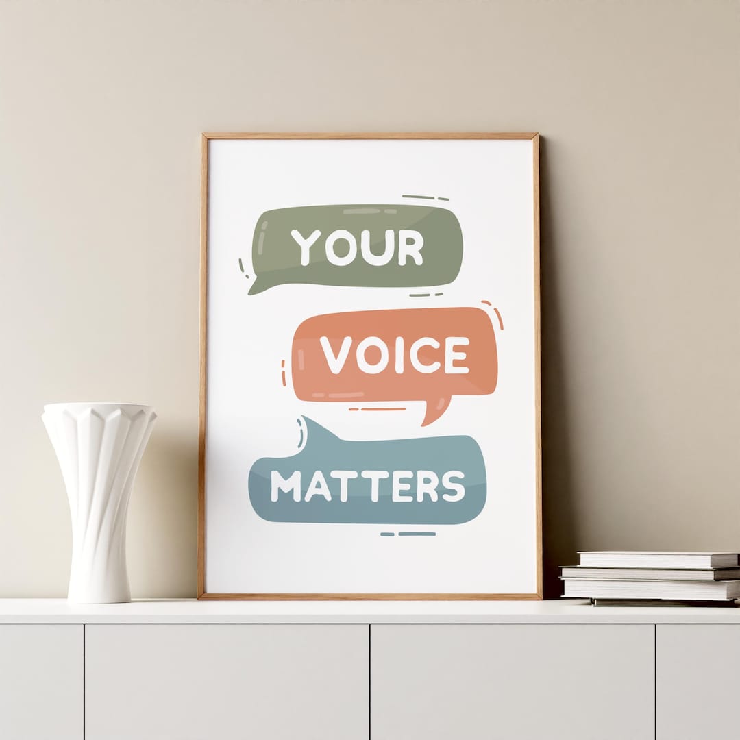 Your Voice Matters Poster | Classroom Decor (digital Download) - Etsy