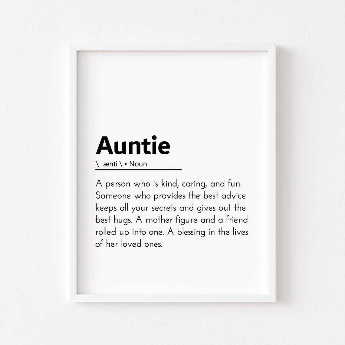Auntie Definition Art Print, Aunt Gift (digital Download) - Etsy