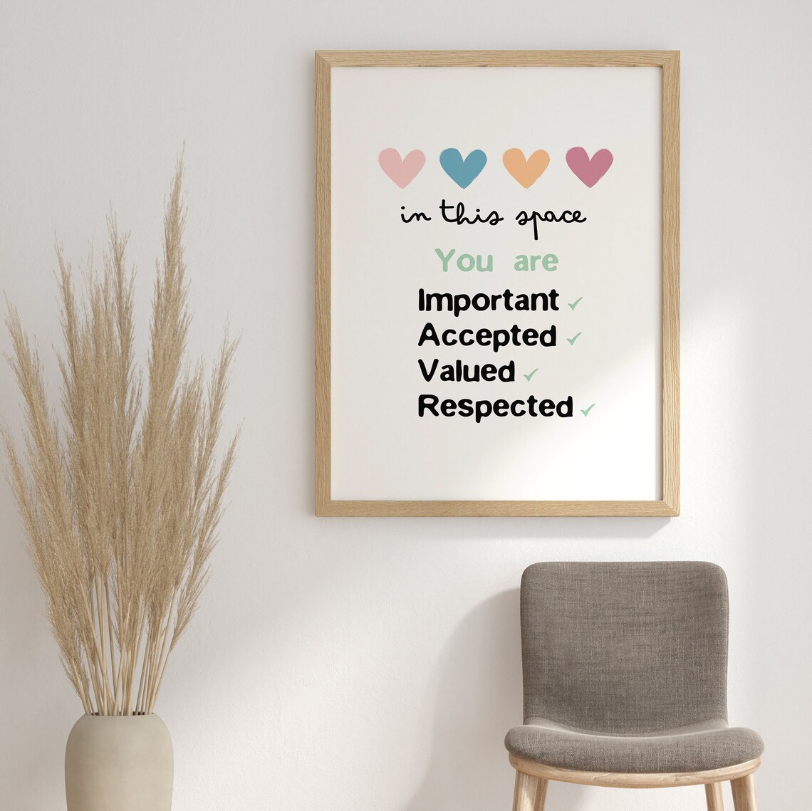 In This Space En Este Safe Space Sign School Office Classroom Decor ...