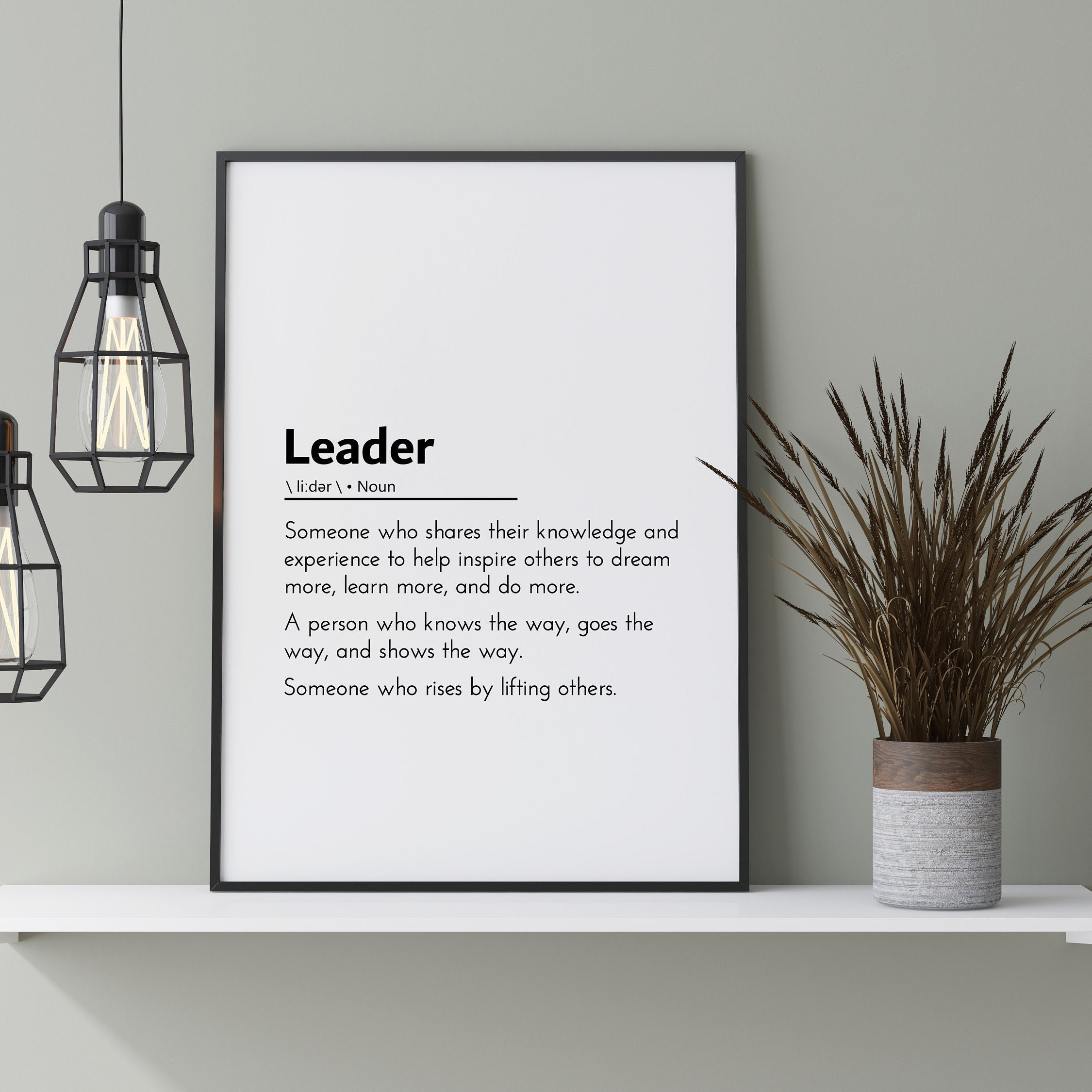 Leader Definition Leadership Quotes Leader Poster Leader Quote Leader ...