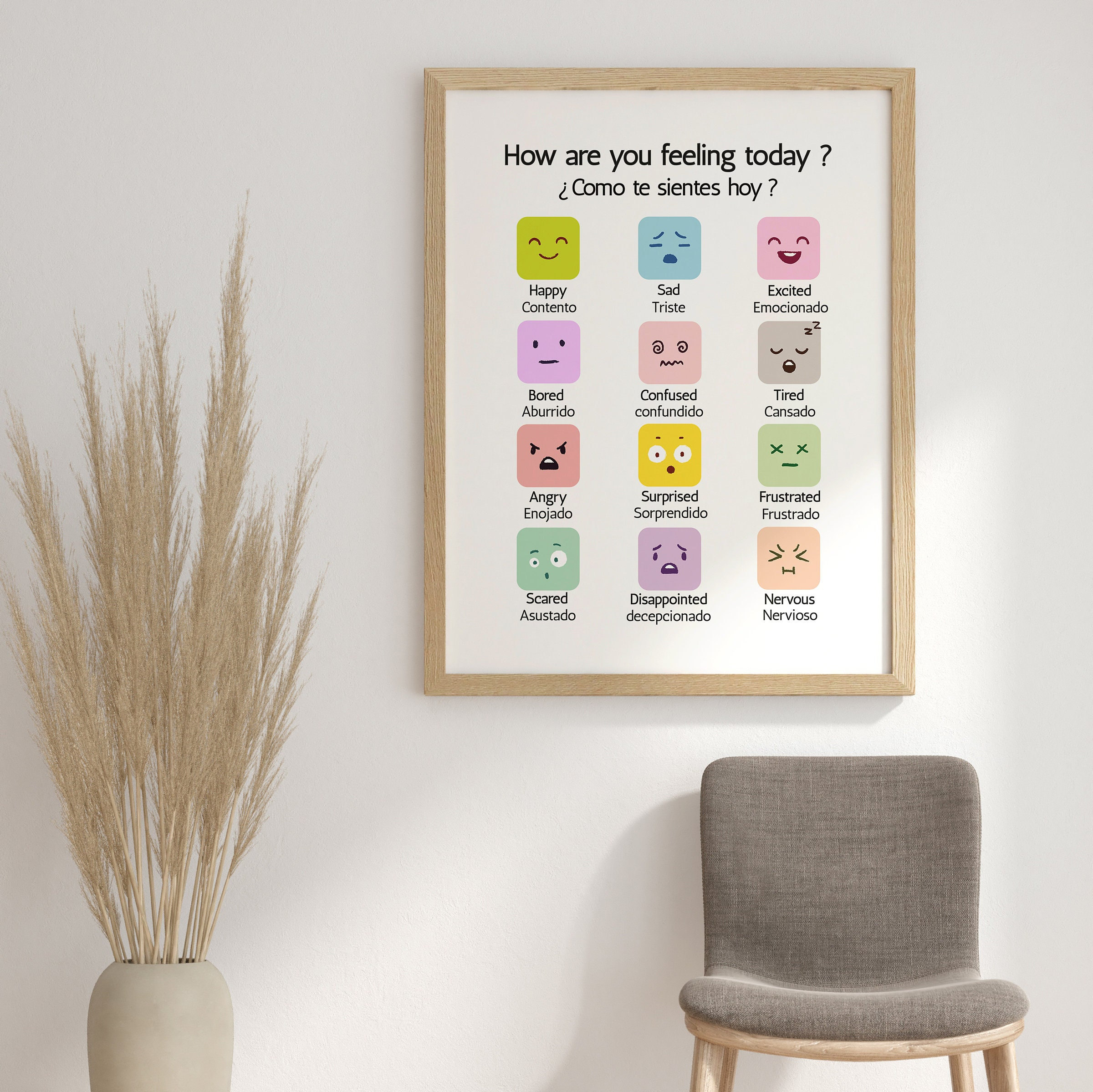 Bilingual Therapy Poster, Feelings Poster, Spanish Feelings Poster, How ...