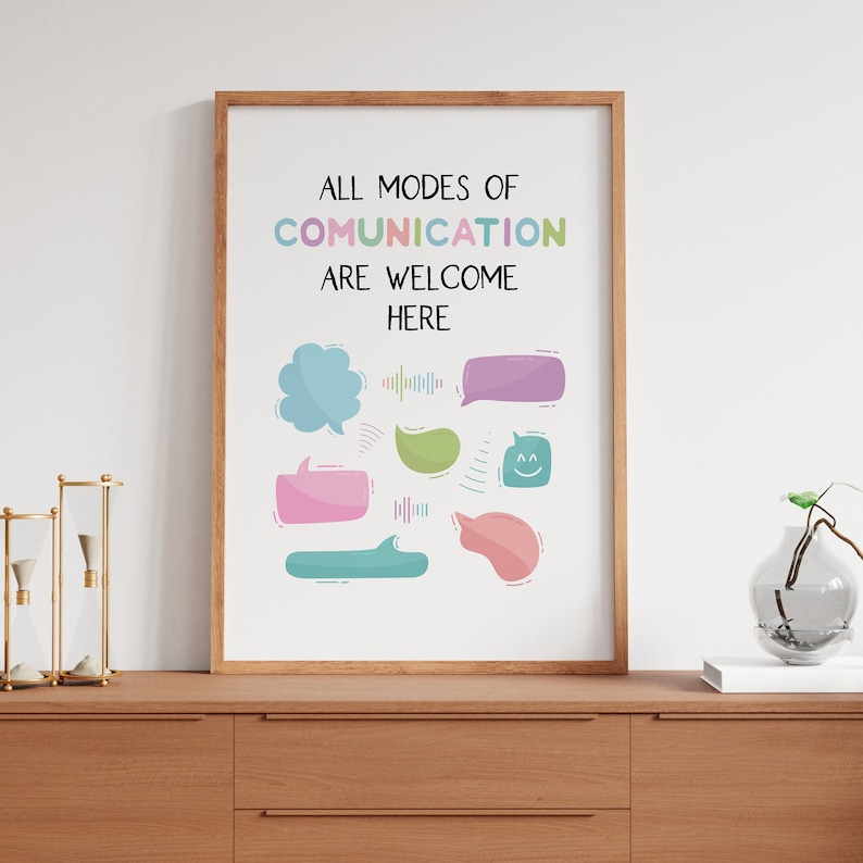Speech Therapy Posters Speech Therapy Room Decor Slp Poster Language in ...
