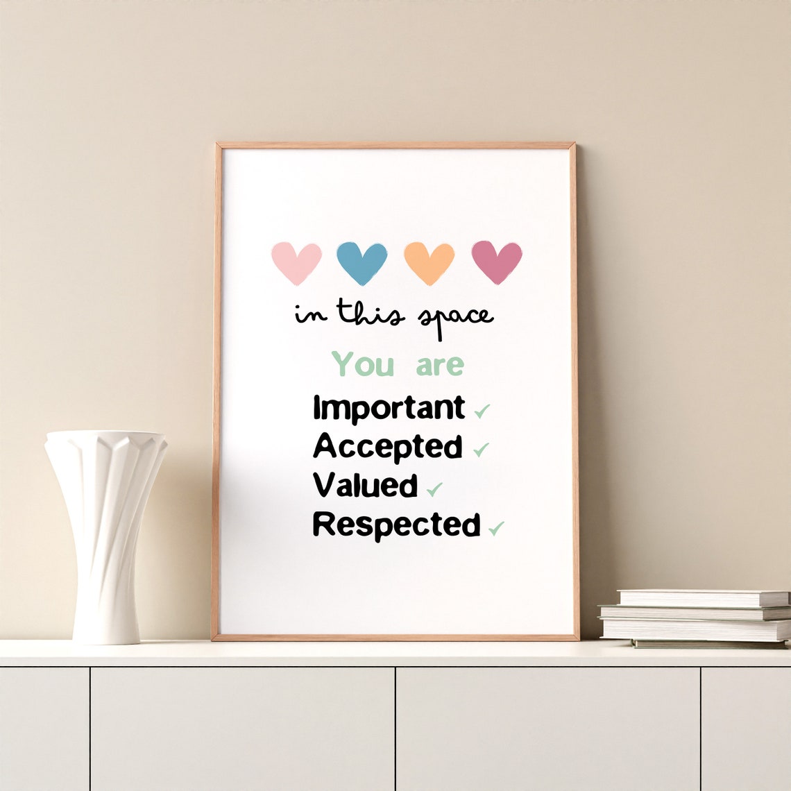 In This Space En Este Safe Space Sign School Office Classroom Decor ...