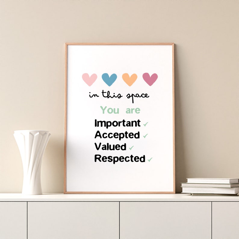 In This Space En Este Safe Space Sign School Office Classroom Decor ...