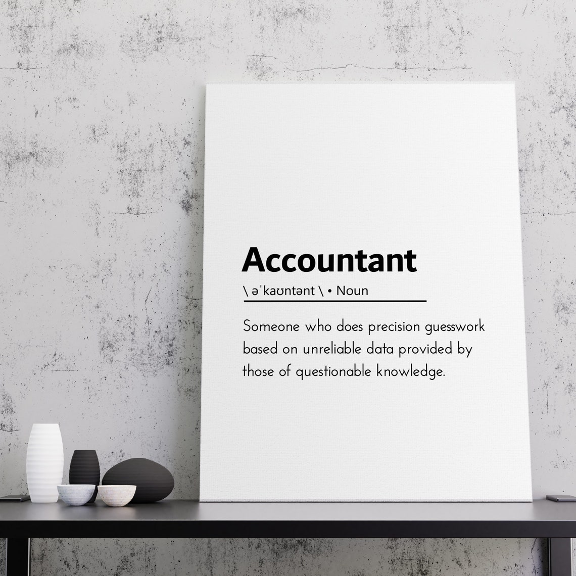 Accountant Definition Accountant Gift Coworker Gift Accountant Art ...