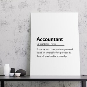 Accountant Definition Accountant Gift Coworker Gift Accountant Art ...