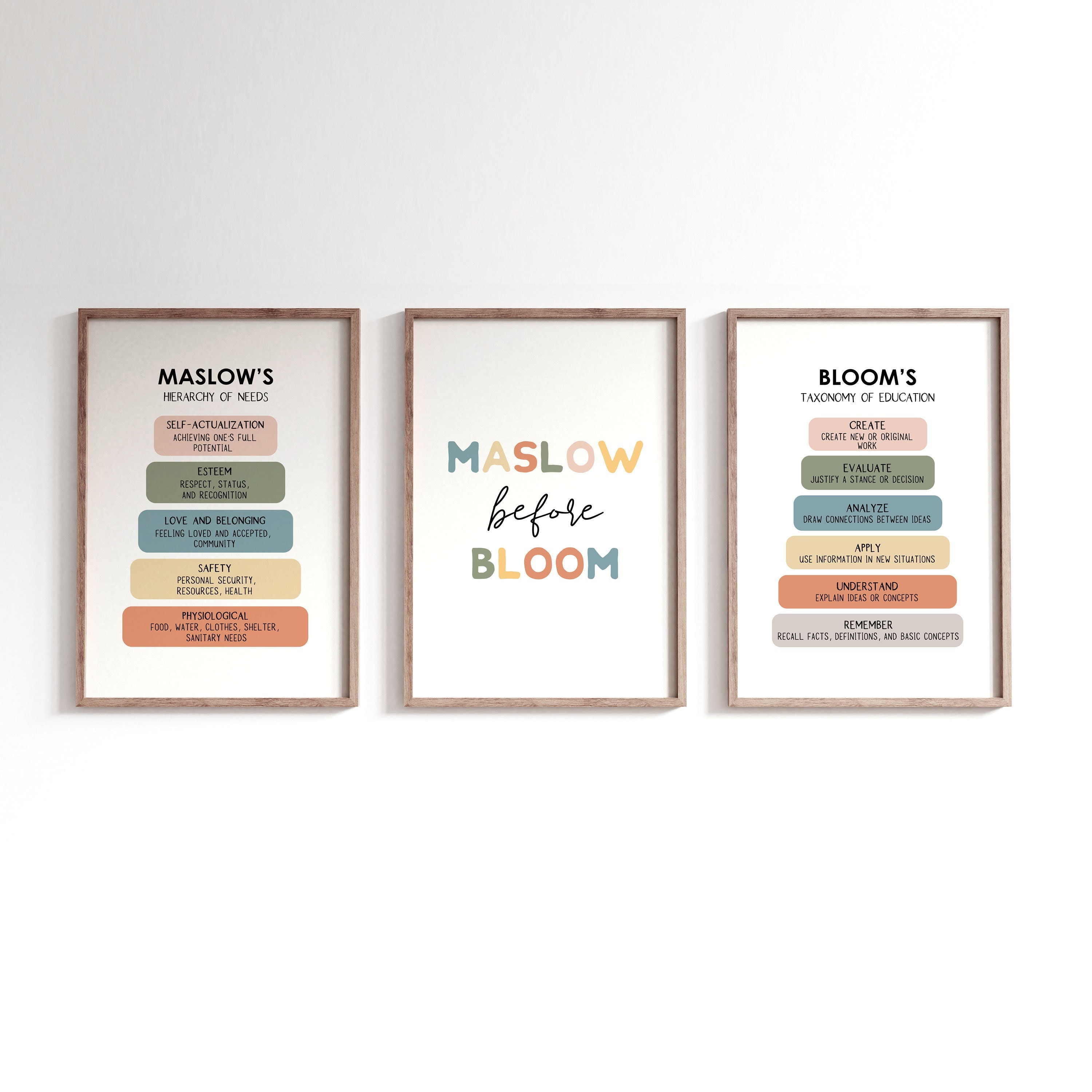 Maslow Before Bloom Maslow Hierarchy of Needs Bloom's Taxonomy ...