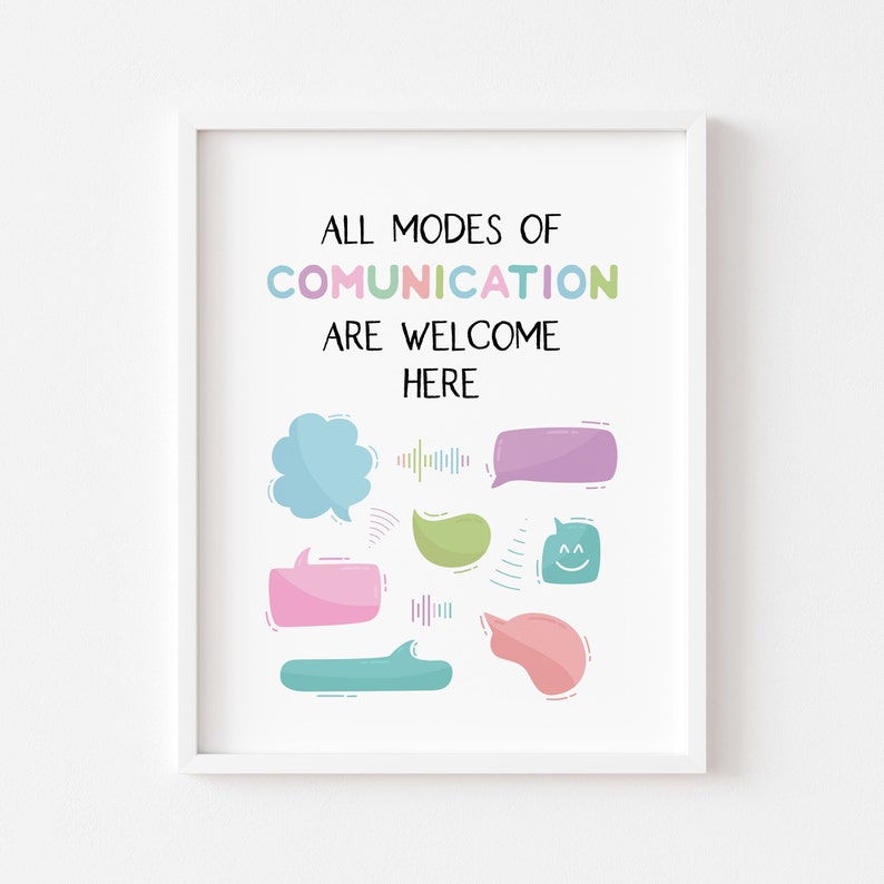 Inclusive Communication Poster, Speech Therapy Decor (digital Download ...