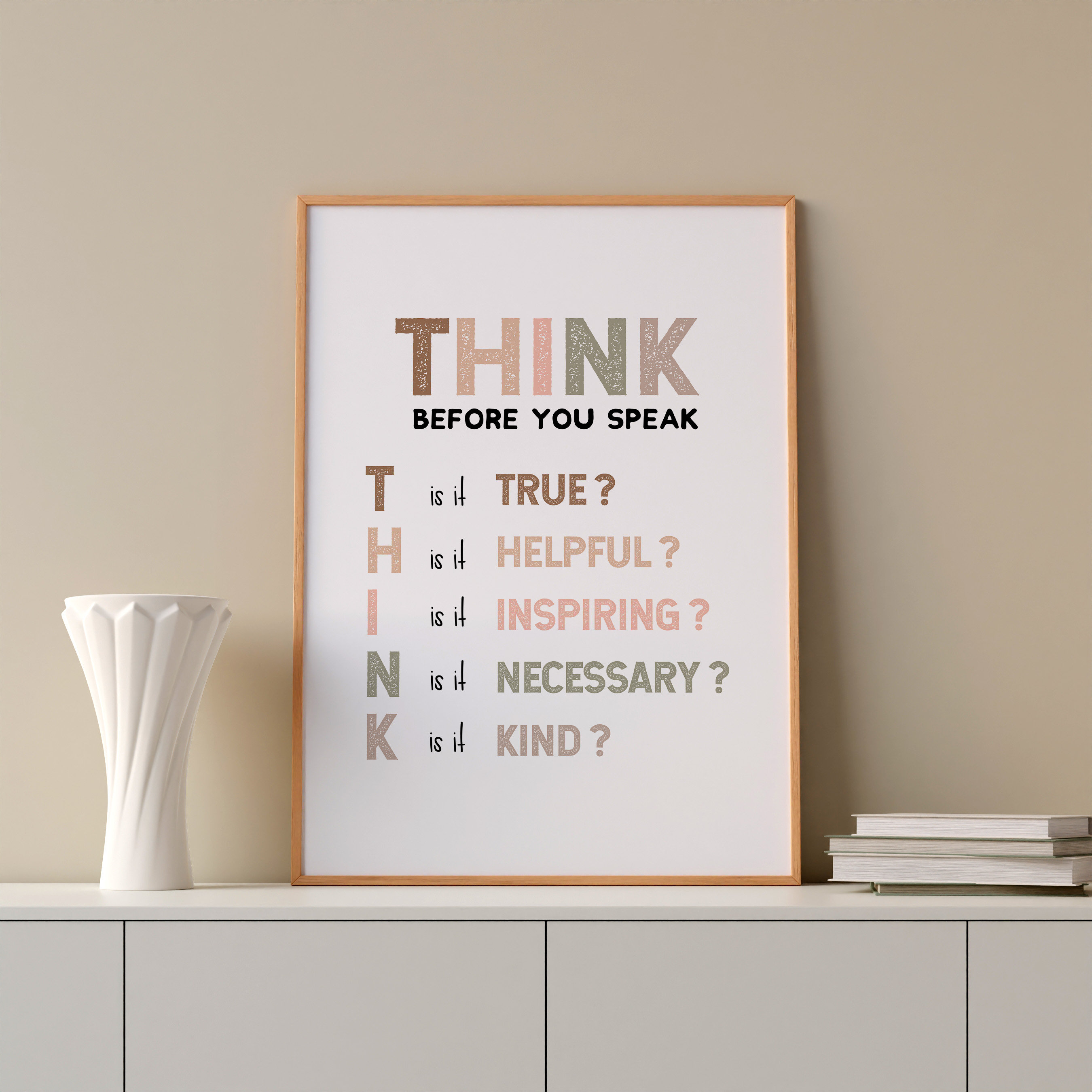 Think Before You Speak Poster Before You Speak Think Dbt Emotional ...