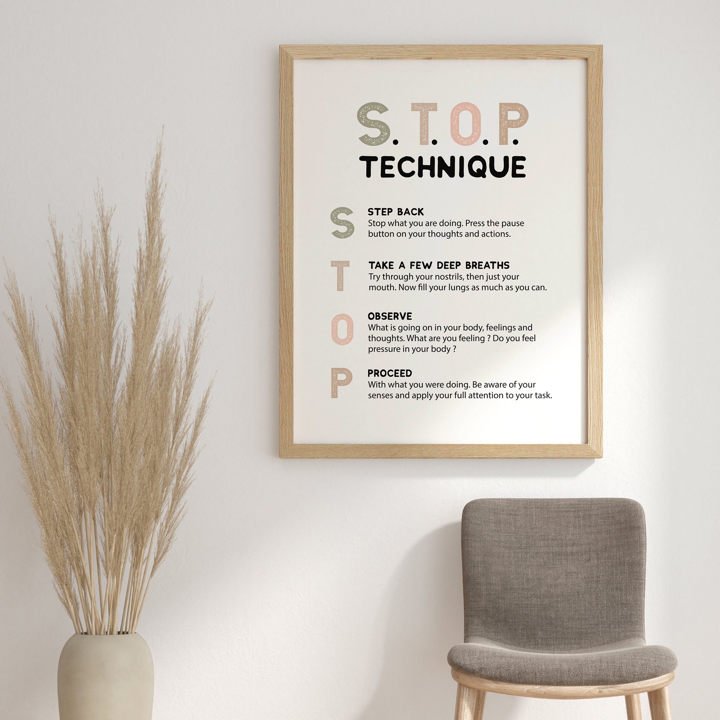 Stop Technique, Anxiety Relief, Calm Corner Printables, Social ...