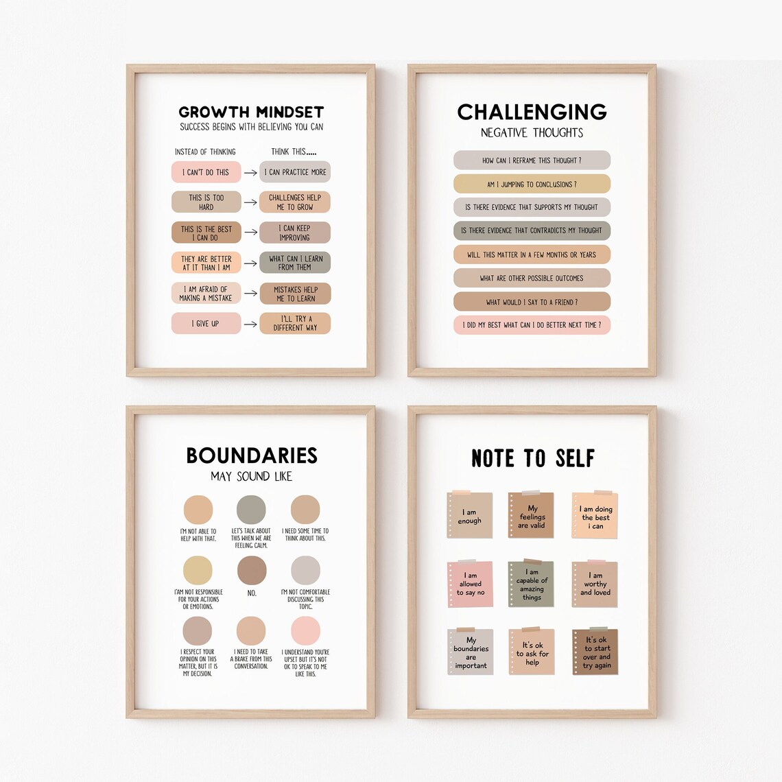 Counseling Posters Set, School Psychologist Office Decor (digital ...