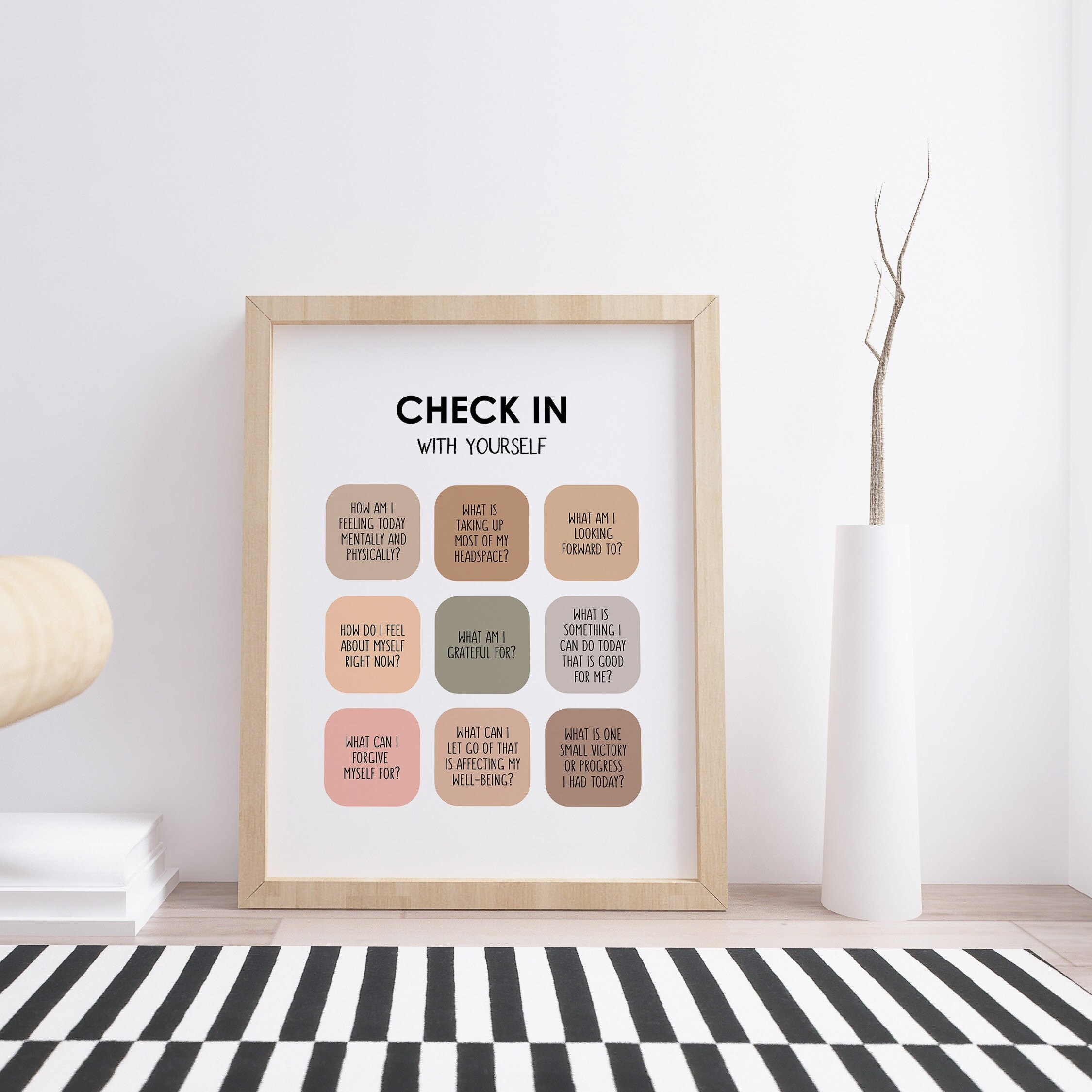 Check in With Yourself Mental Health Check in Print Feelings Check in ...