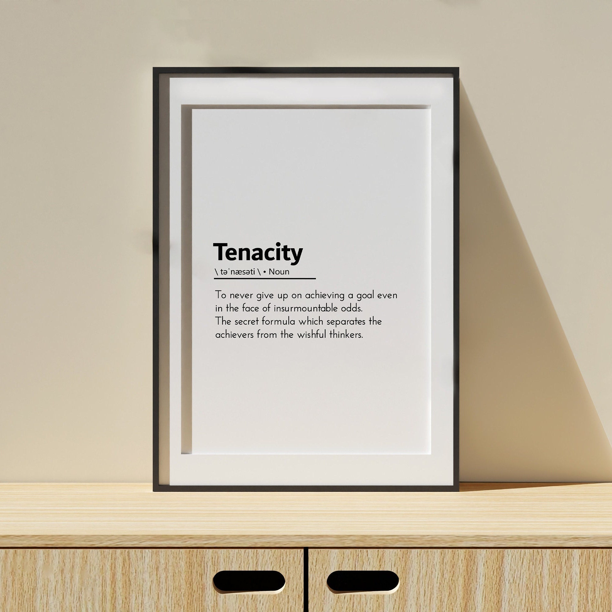 Tenacity Definition, Inspirational Posters for Work,gym Motivational ...