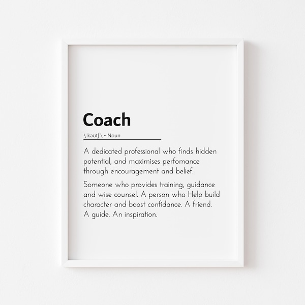 Coach Definition - Etsy