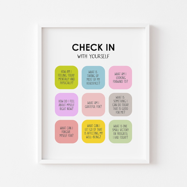 Mental Health Posters, Check in With Yourself, Growth Mindset ...