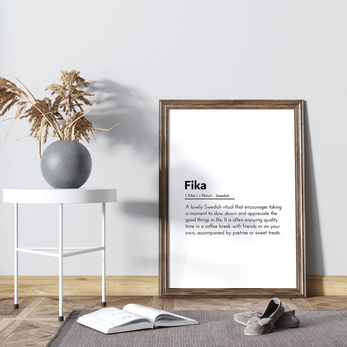 Fika Definition Fika Sign Scandinavian Wall Art Fika Poster Swedish ...
