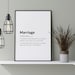 Marriage Definition Marriage Quotes Marriage Print Married Couples Gift ...