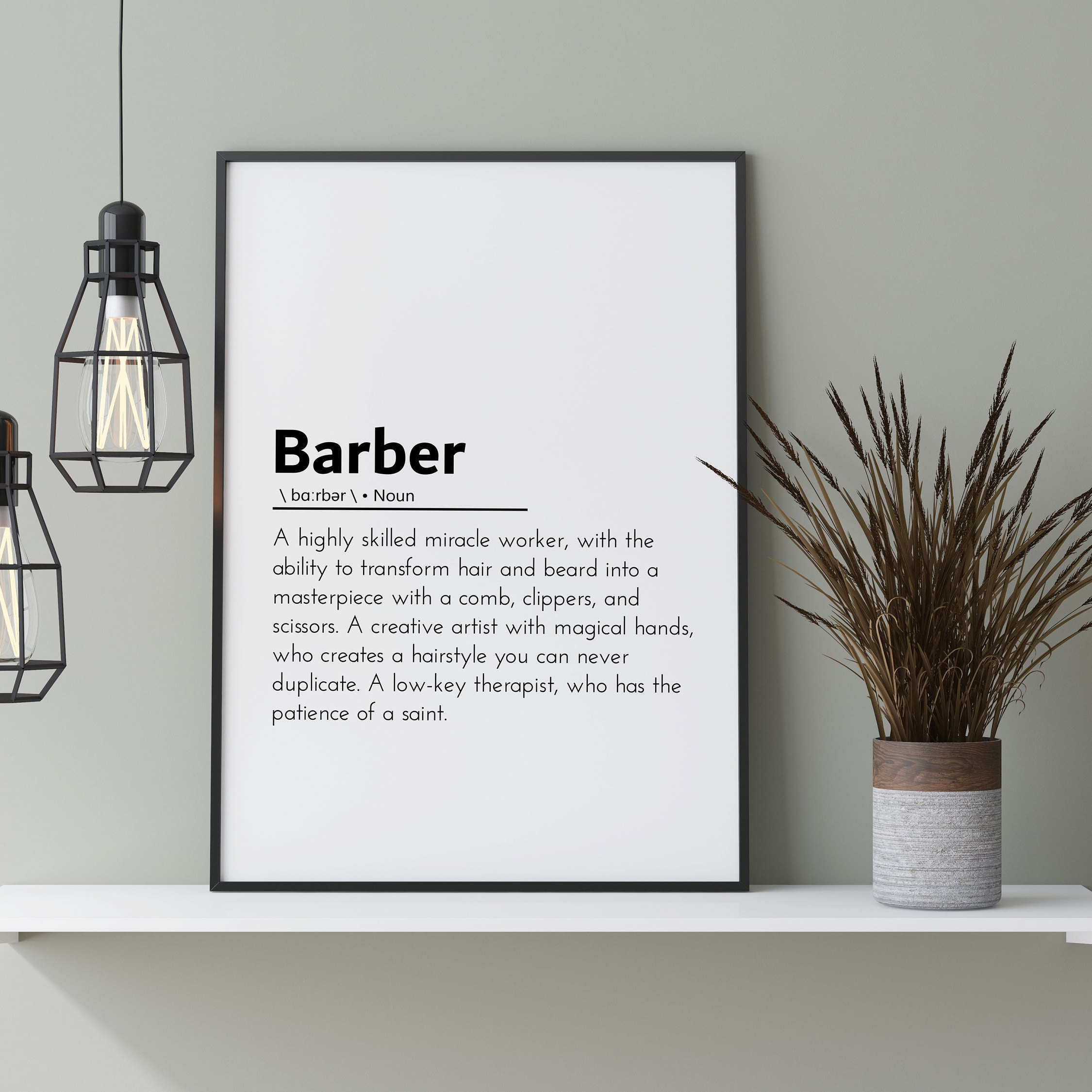 Barber Definition, Barber Gifts, Barber Poster, Barber Print, Barber ...
