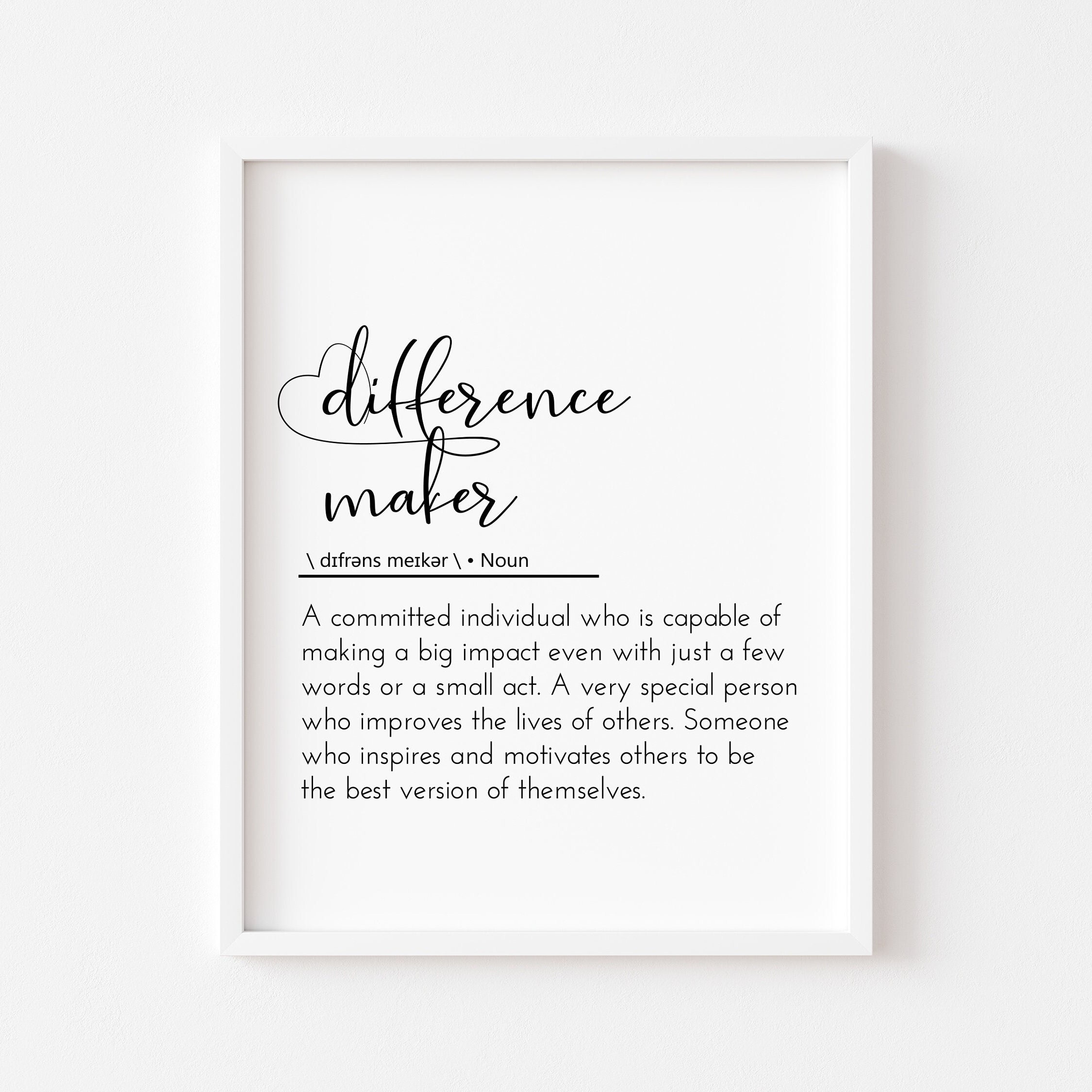 Difference Maker Definition, Mentor Gift, Leader Definiton, Difference ...