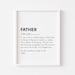 Father Definition Father Quote Father Poster Father Birthday - Etsy