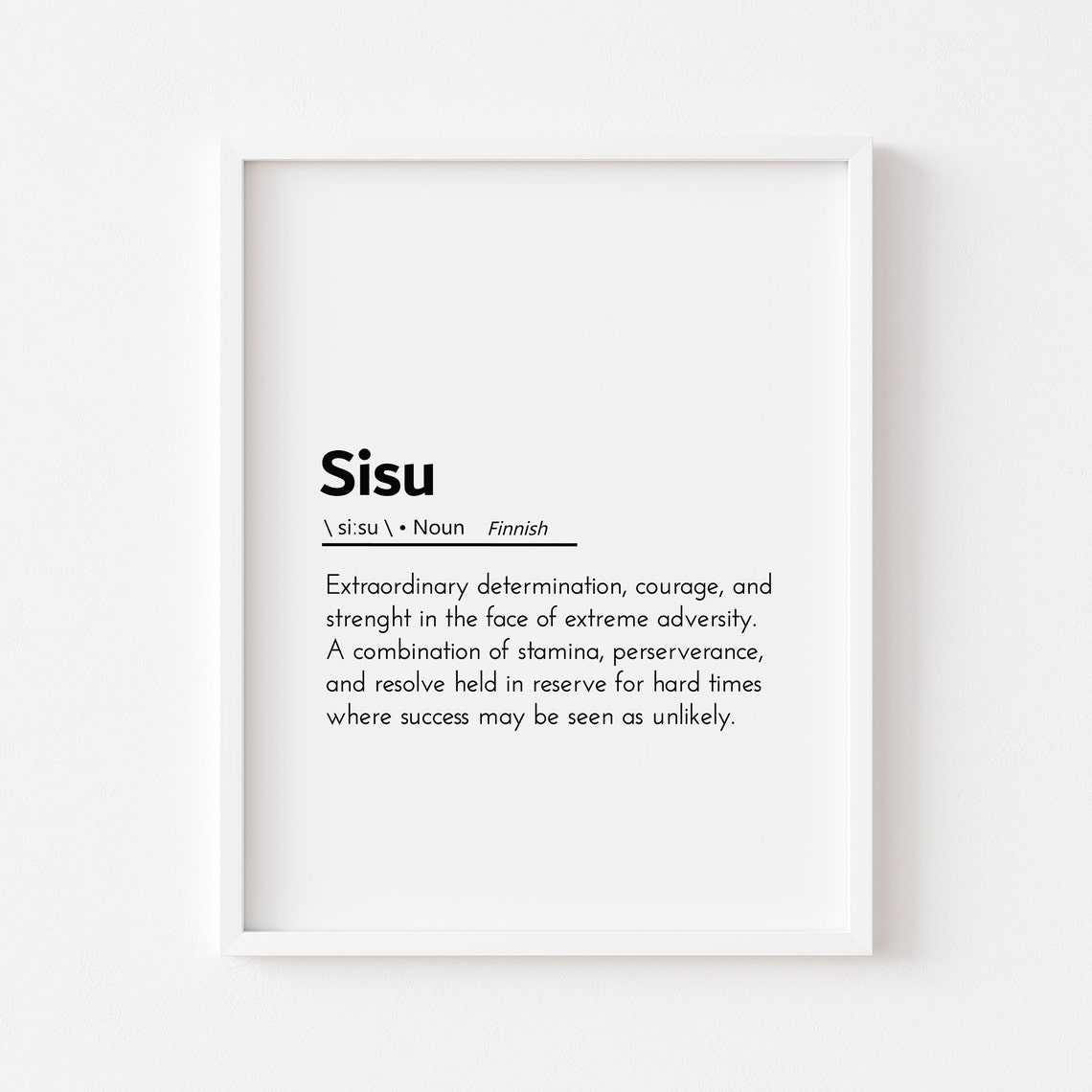 Sisu Definition Sisu Wall Art Sisu Print Finnish Sign Sisu - Etsy