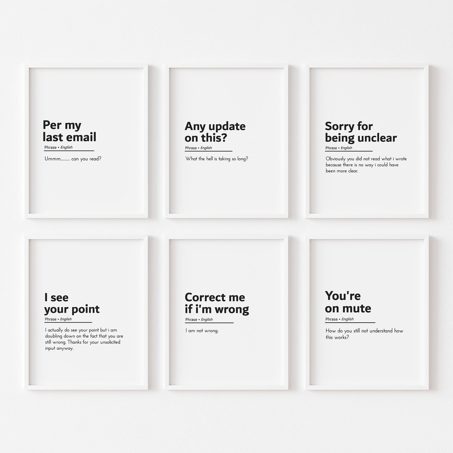 Email Art Funny Office Decor Funny Office Signs Funny Email Definitions ...