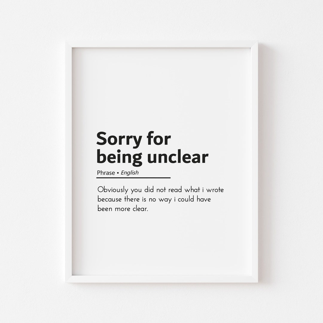 Sorry for Being Unclear Cubicle Decor Wfh Email Quotes Home Office ...