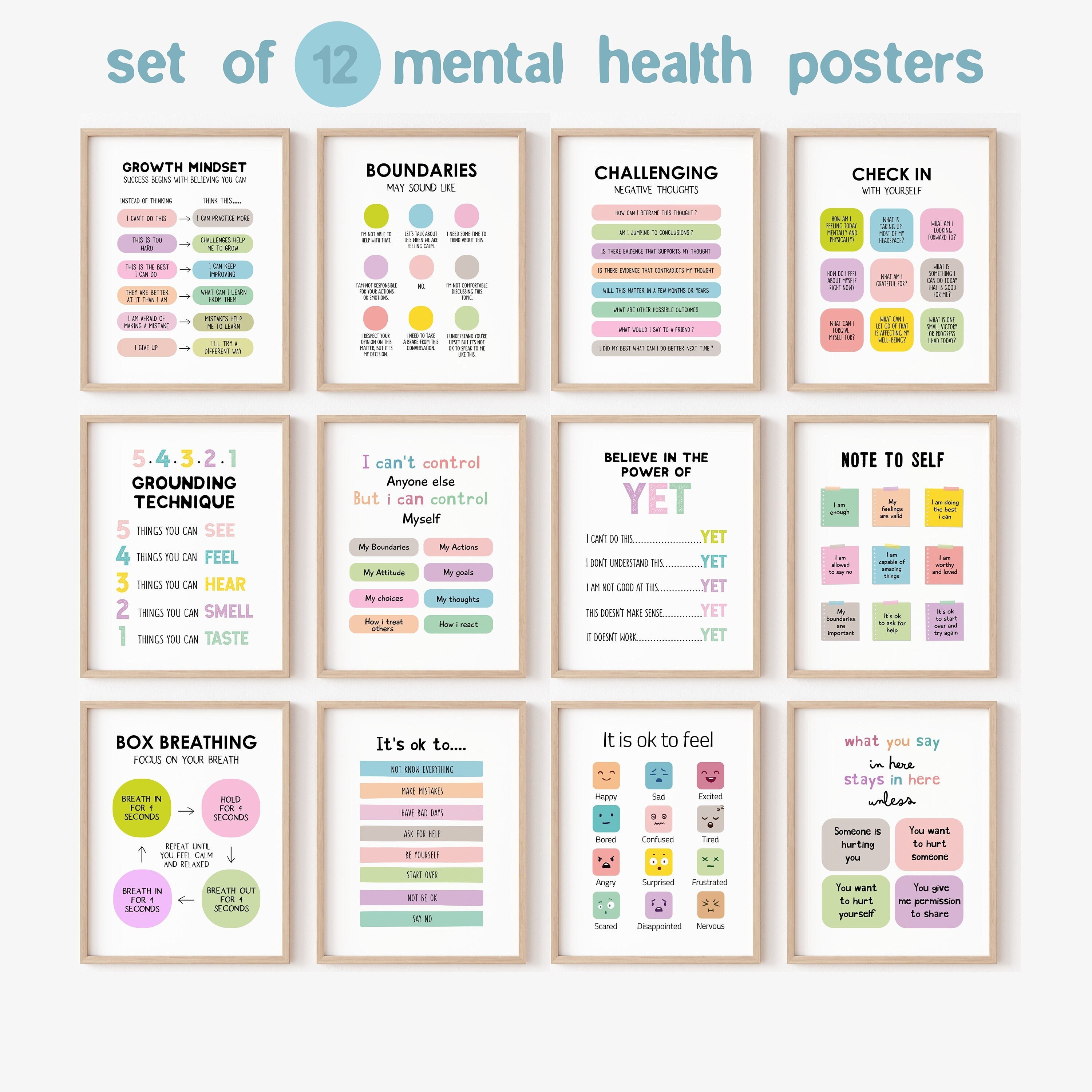 Mental Health Posters, Check in With Yourself, Growth Mindset ...
