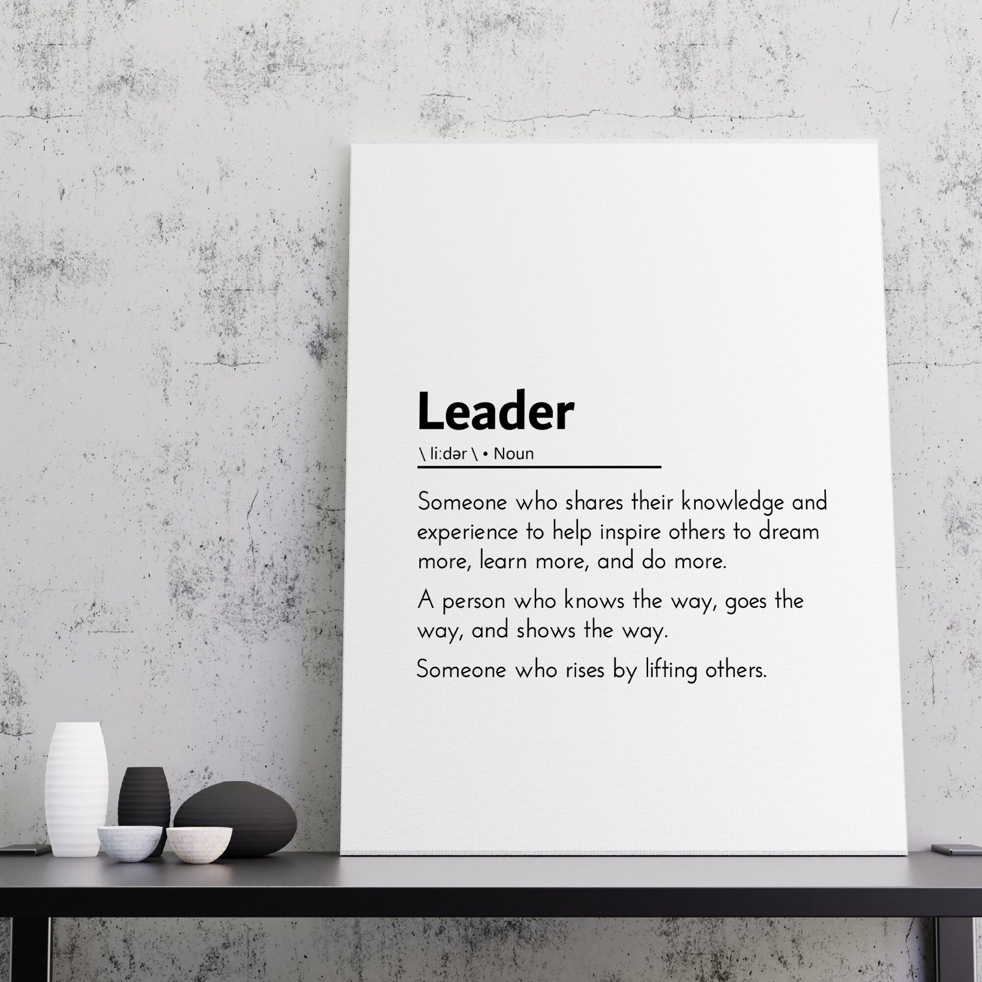 Leader Definition Leadership Quotes Leader Poster Leader Quote Leader ...